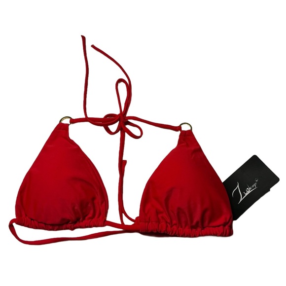 Swim | Red Triangle Bikini Top | Poshmark